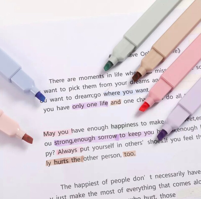 Pastel Highlighter Pens Bullet Journal Pen Set Kawaii - Etsy UK