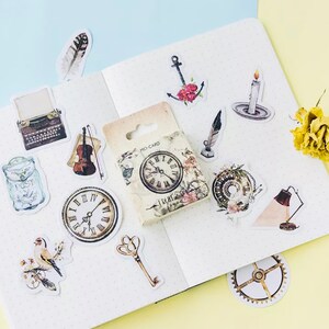 Aesthetic Stickers - 46 Journal Stickers - Scrapbook Supplies - Craft ...