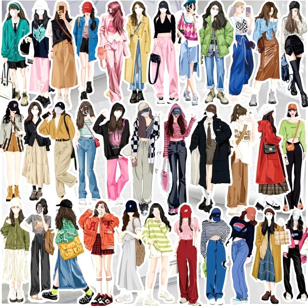 58 Female Stickers Scrapbook Supplies Craft Stickers - Etsy