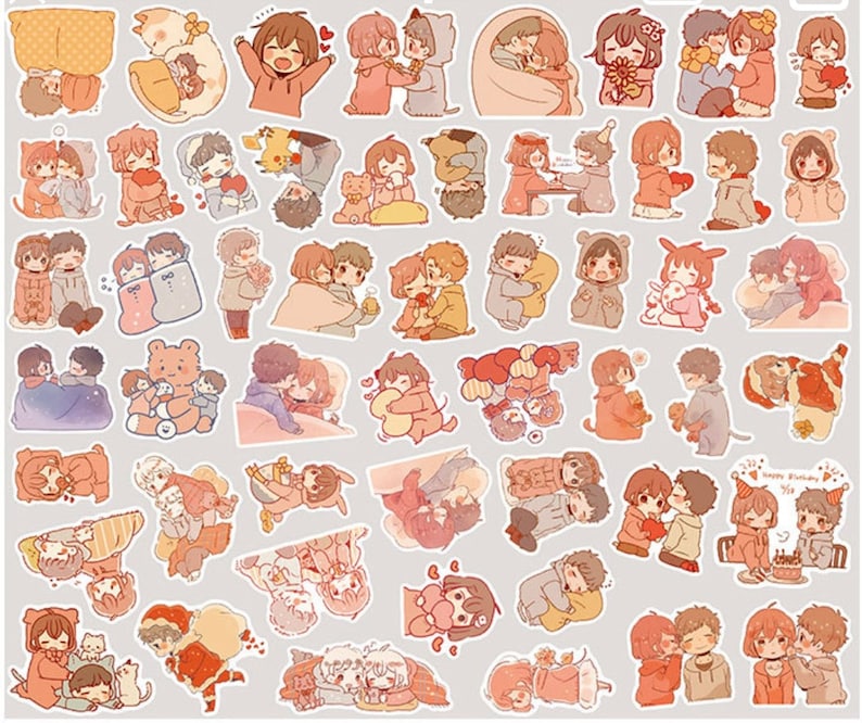 100 Cartoon Stickers - 5 Different Designs - Creative Journalling ...