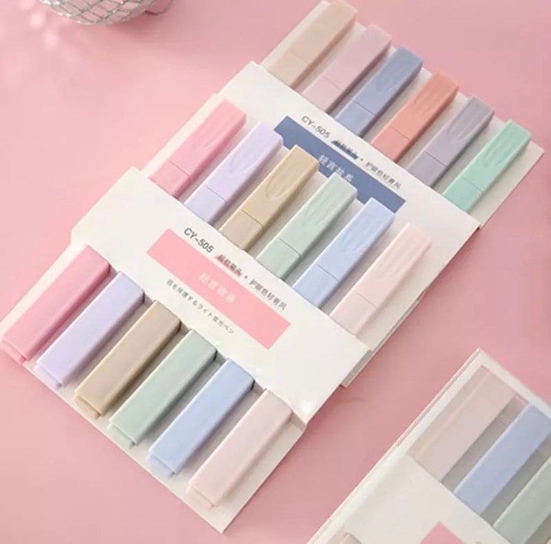 Pastel Highlighter Pens - Bullet Journal Pen Set - Kawaii Stationery ...