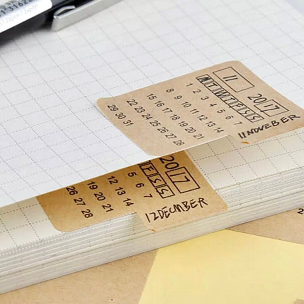 Blank Calendar Stickers Planner Stickers Journal Supplies - Etsy UK