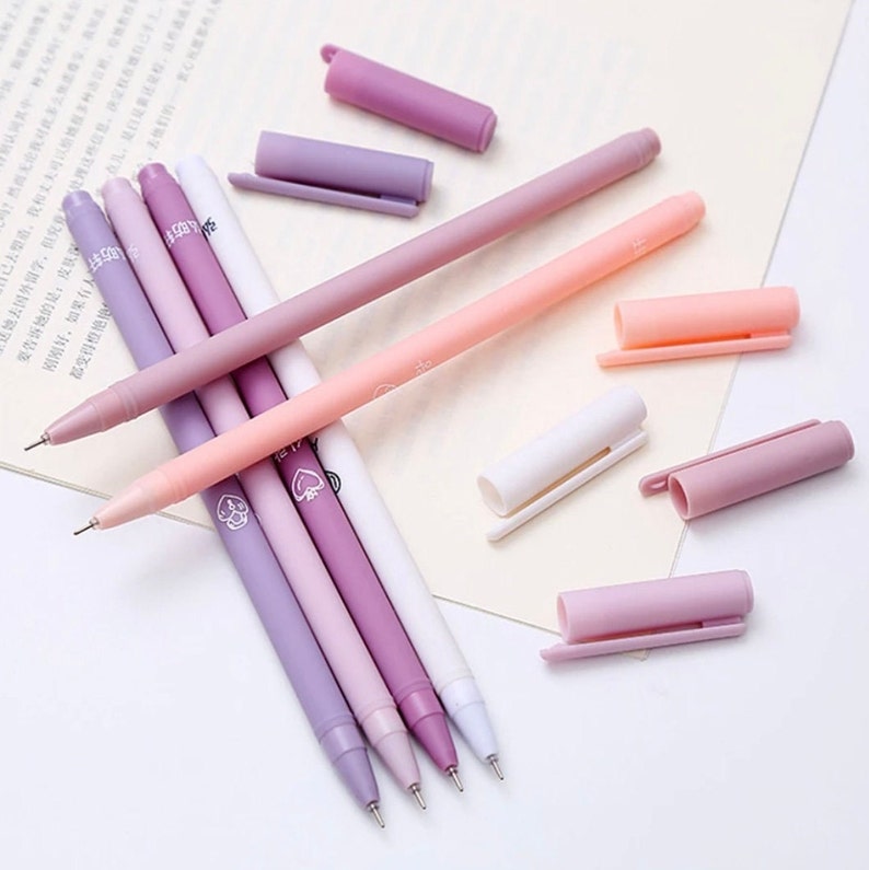 Aesthetic Gel Pens - School Supplies - Black Ink Gel Pen Set - Office ...