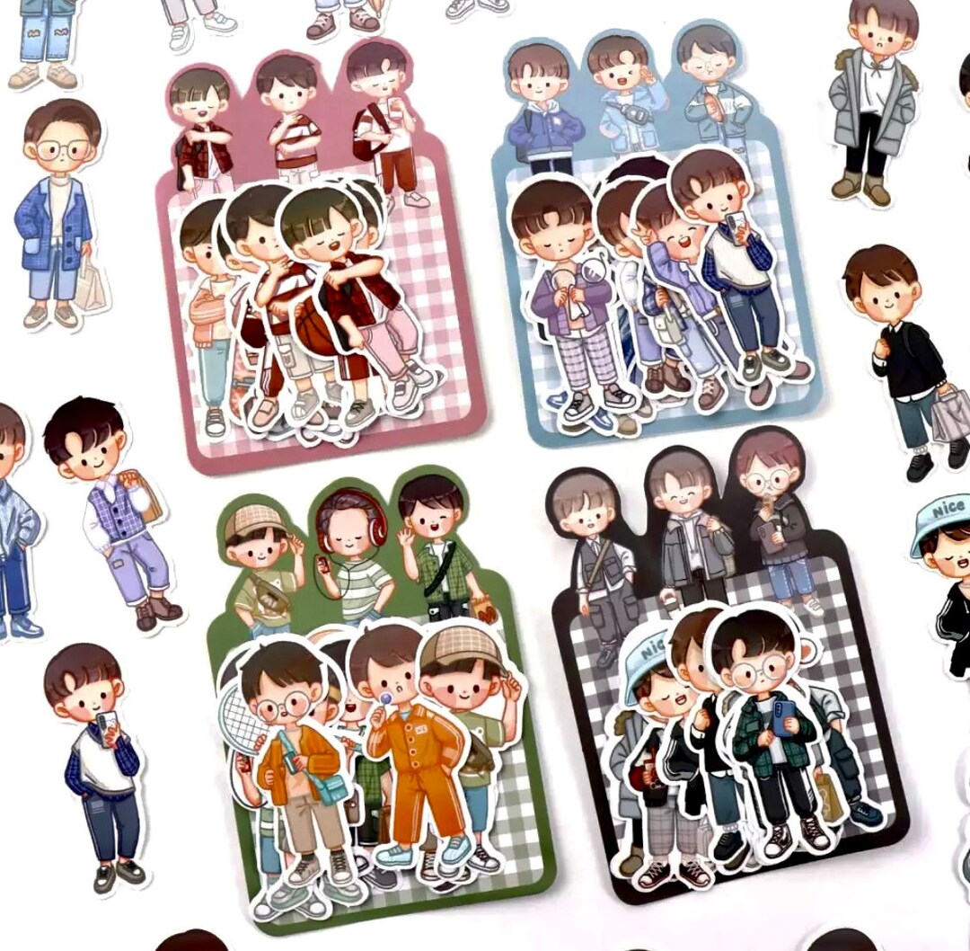 20 Boy Stickers Scrapbook Supplies Cartoon Stickers - Etsy