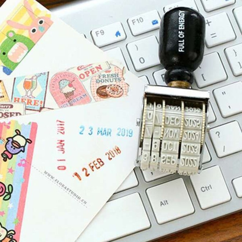 Retro Date Stamp Post Mark Stamp Library Book Date Stamp - Etsy