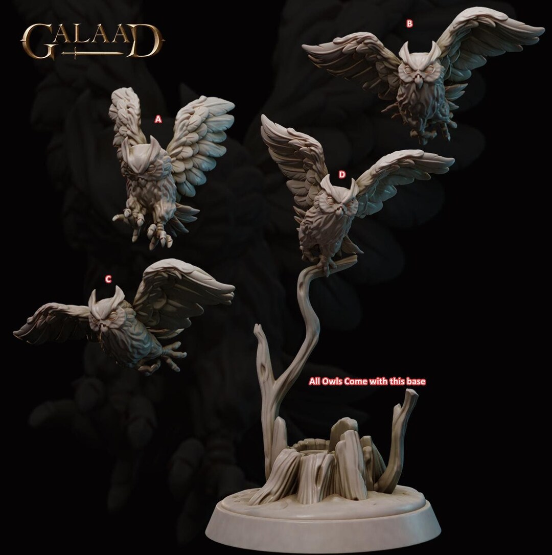 Owl Familiars , Galaad Miniatures , Tabletop RPG , Dnd , Pathfinder ...