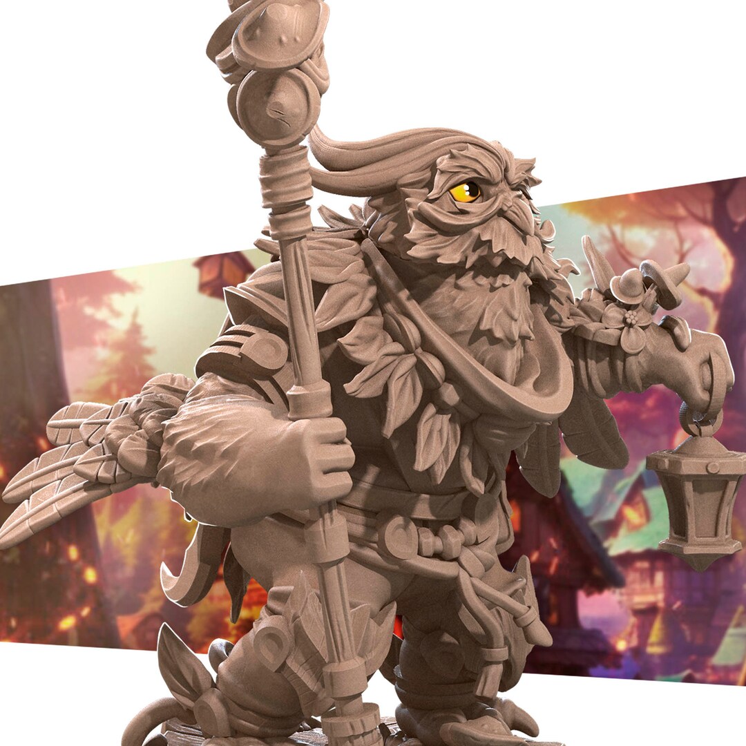 Leafo the Owlfolk Druid Shamen , Bite the Bullet , Tabletop RPG , Dnd , Pathfinder , 3D Printed ...