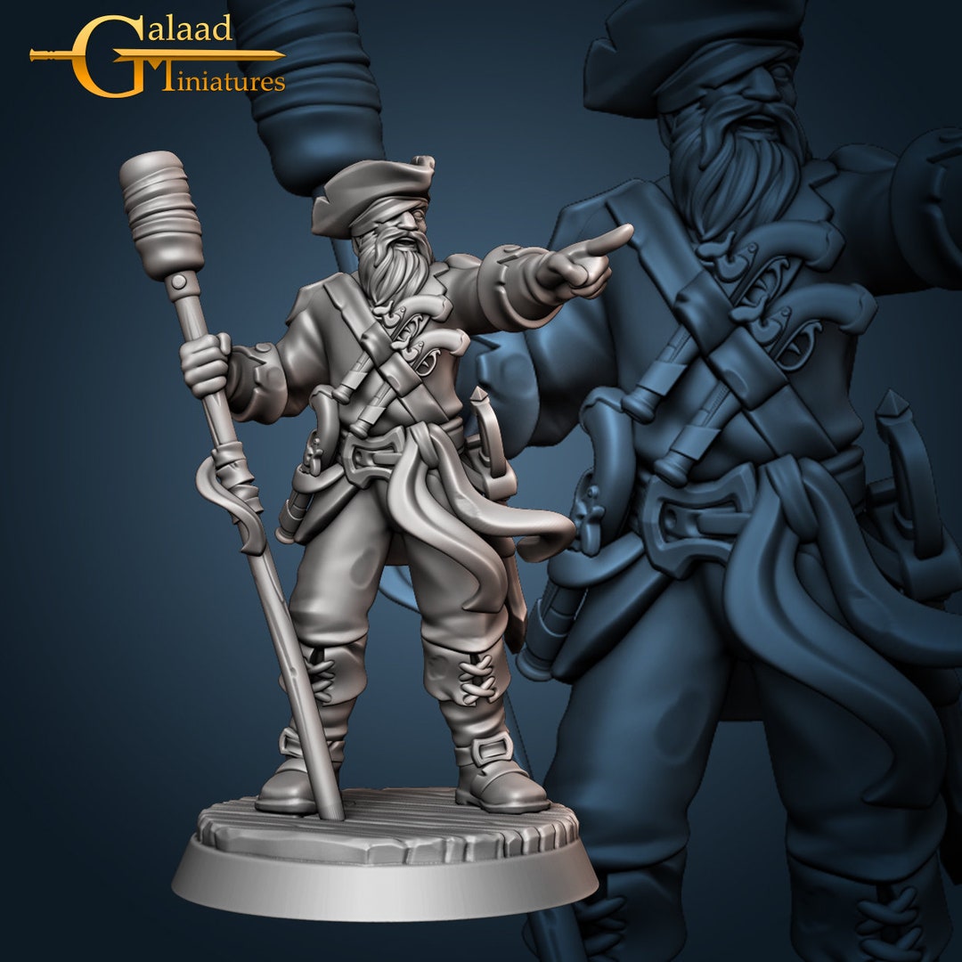 Griff the Pirate, Cannoneer , Galaad Miniatures , Tabletop RPG , Dnd ...