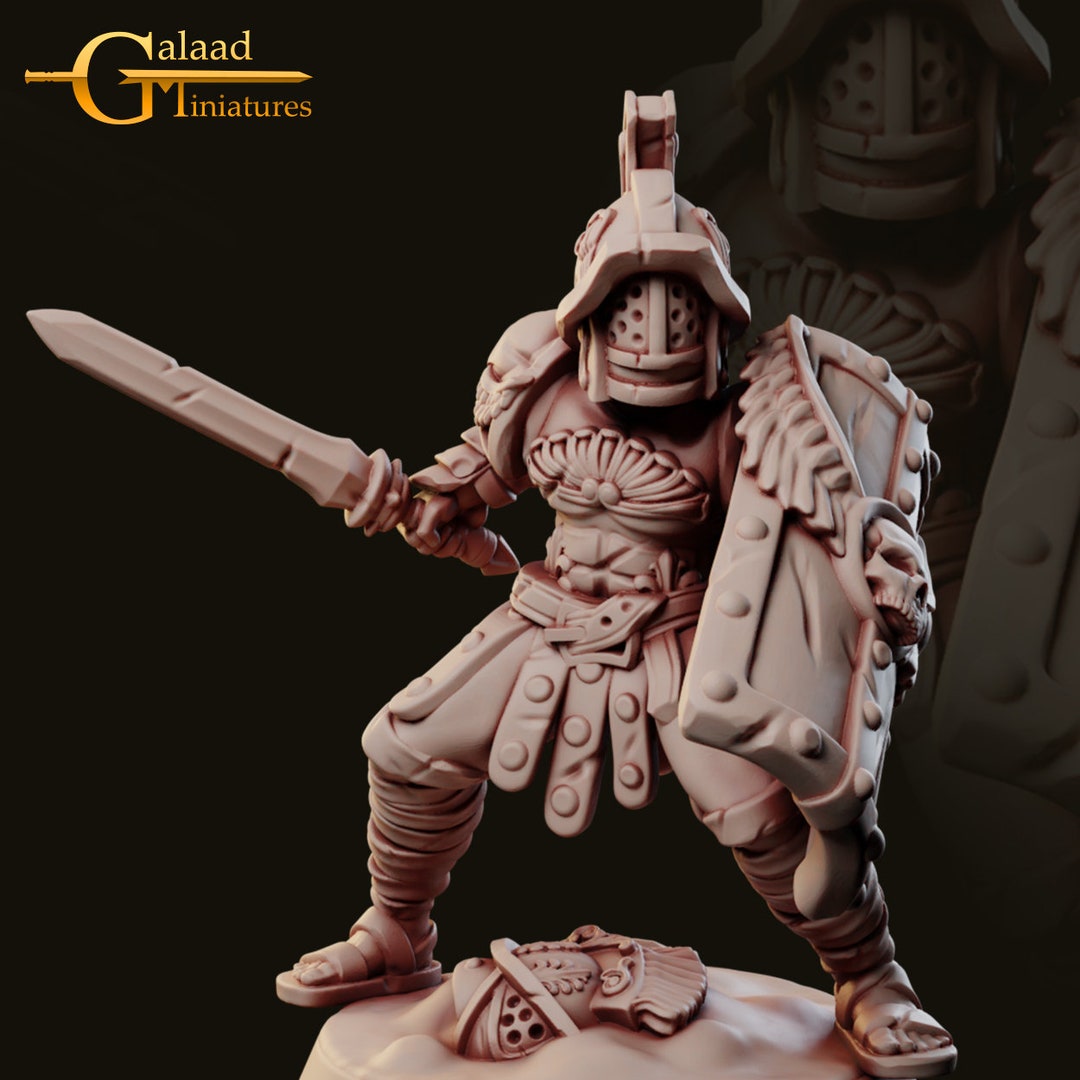 Male Gladiator, Fighter, Barbarian, Galaad Miniatures , Tabletop RPG ...