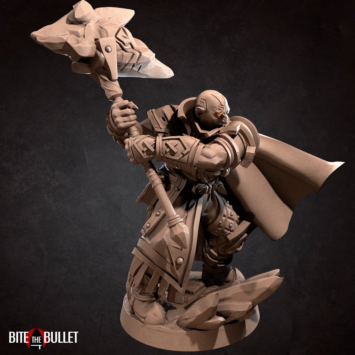 Male Earth Genasi Cleric Bite the Bullet Tabletop RPG - Etsy