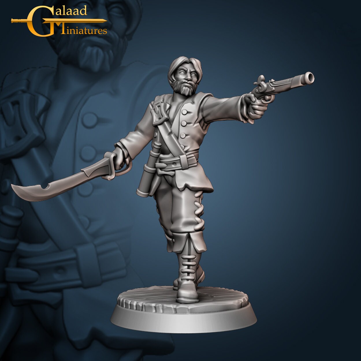 Markayus the Pirate Galaad Miniatures Tabletop RPG Dnd - Etsy
