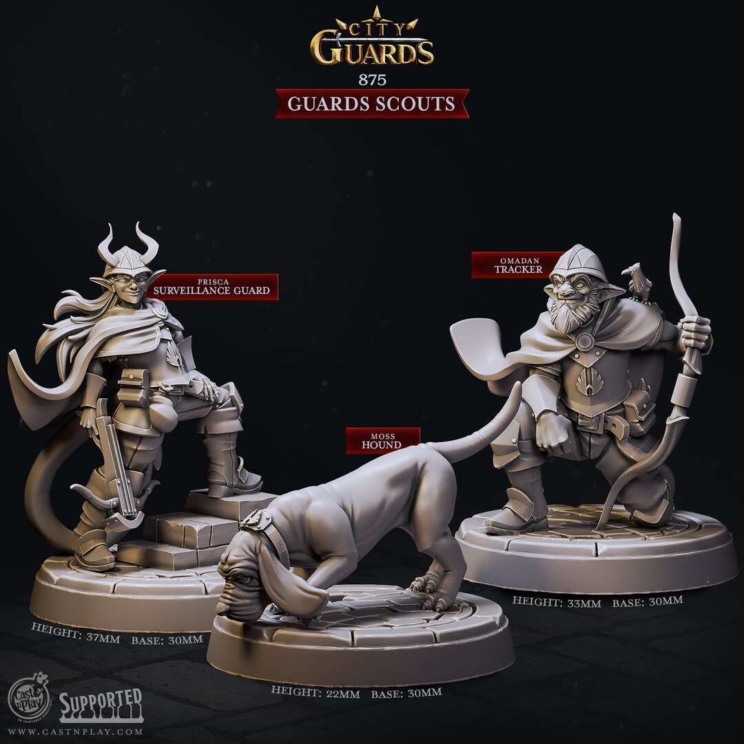 Guard Scouts, 3 Versions Tabletop RPG , Dnd , Pathfinder , 3D Printed ...