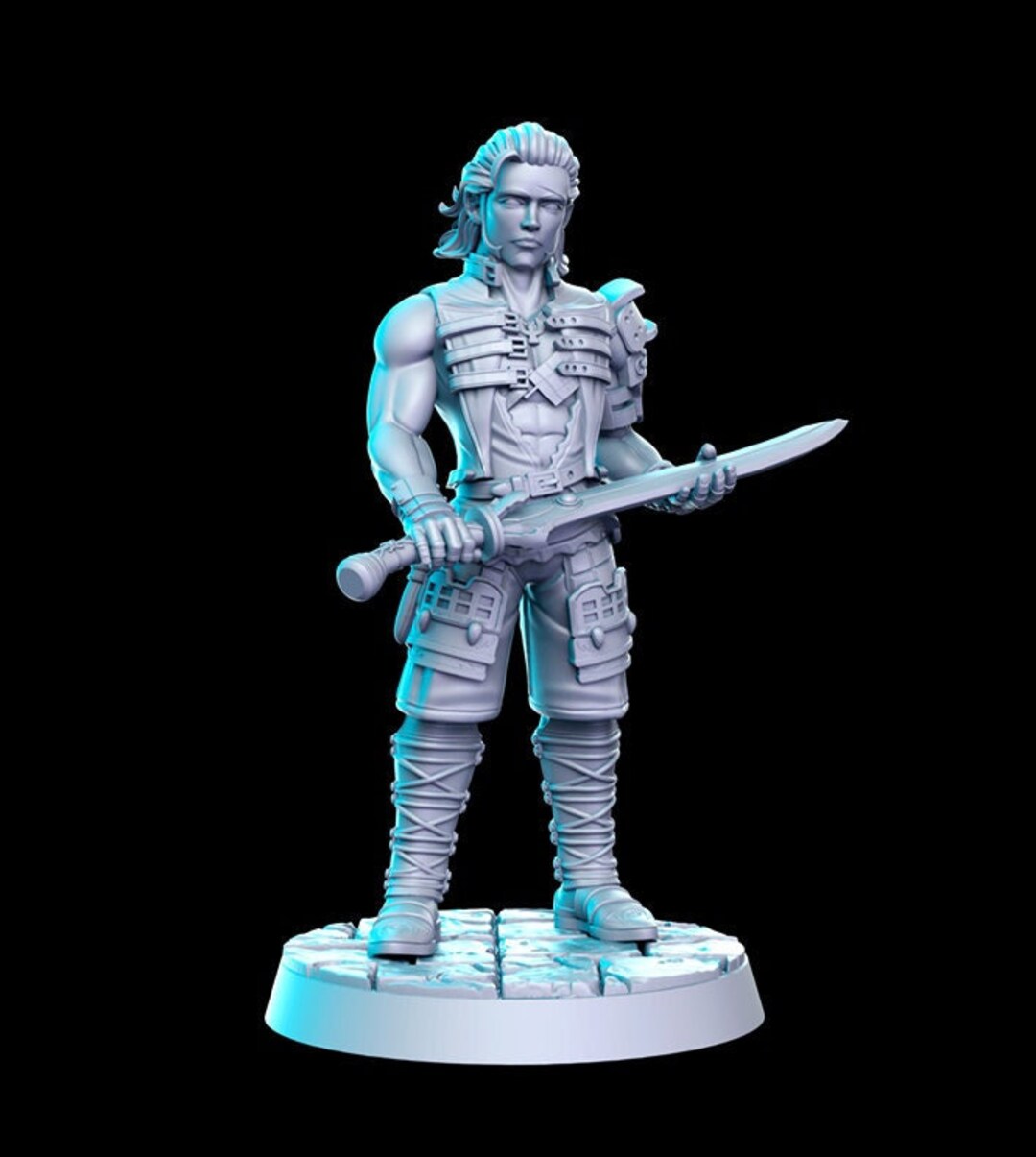 Basch Fighter, Miniature Blueprint , Tabletop RPG , Dnd , Pathfinder ...
