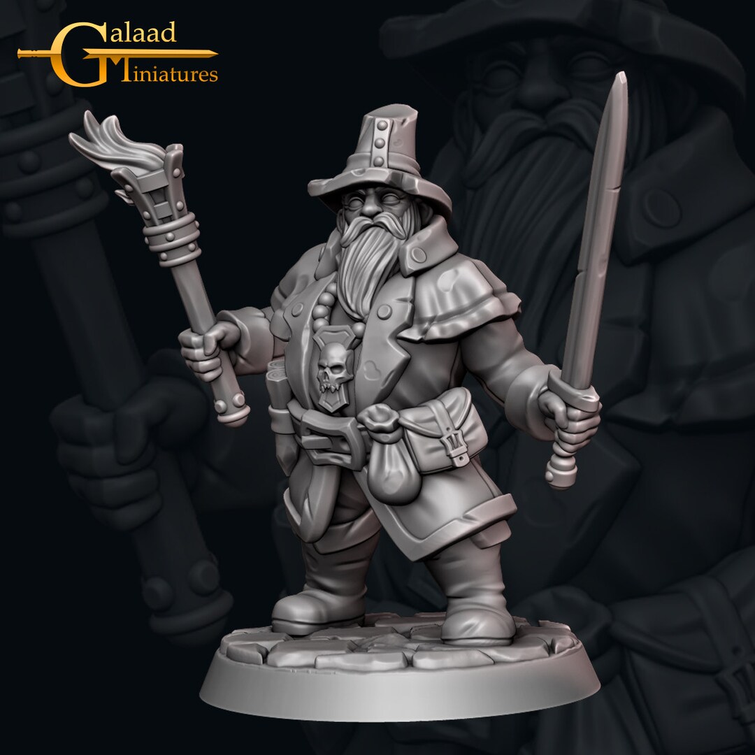 Morton the Male Dwarf Monster Hunter , Galaad Miniatures , Tabletop RPG ...
