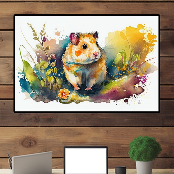Funny Hamster Painting - Etsy