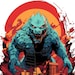 Godzilla City SVG | PNG, PSD Digital File | High-quality Artwork for ...