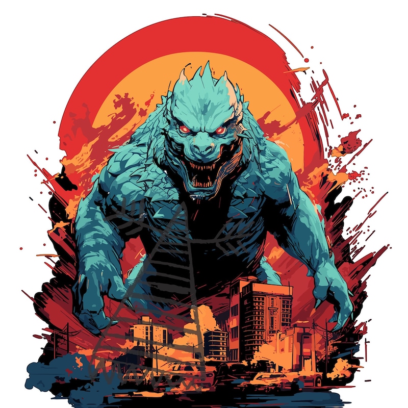 Godzilla Printables - Etsy