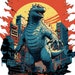 Godzilla Attack in the City SVG PNG, PSD Digital File High-quality ...