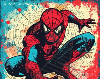 spider man comic vector