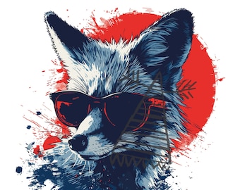 Funky Fox SVG Woodland Animals PNG, PSD Digital File High-quality ...