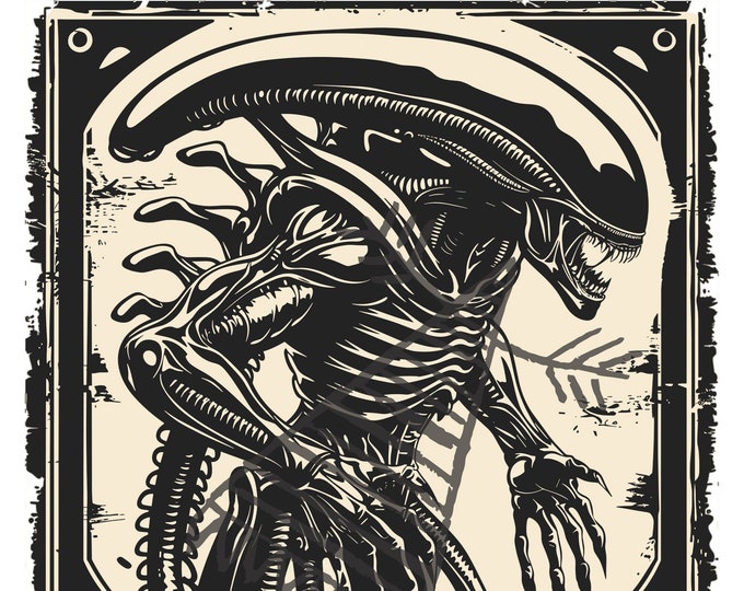 Diseño Alien Xenomorph SVG / PNG, PSD Archivo digital / Obras de arte ...