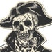Pirate Skull SVG | Vintage Captain Skeleton Illustration PNG, PSD ...