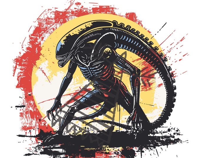 Diseño Alien Xenomorph SVG / PNG, PSD Archivo digital / Obras de arte ...