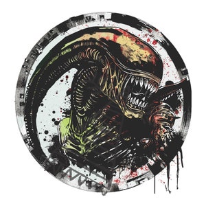 Alien Xenomorph SVG Design | PNG, PSD Digital File | High-quality ...