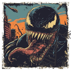 Angry Venom SVG | Marvel PNG, PSD Digital File | High-quality Artwork ...