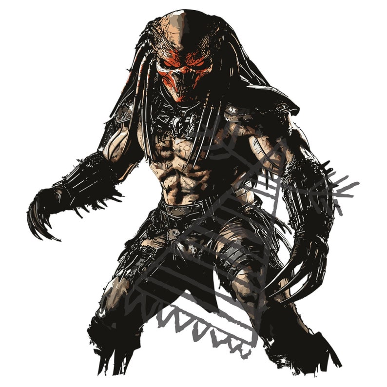 Alien Predator Design Artwork | SVG, PNG, PSD (digital File) - Etsy