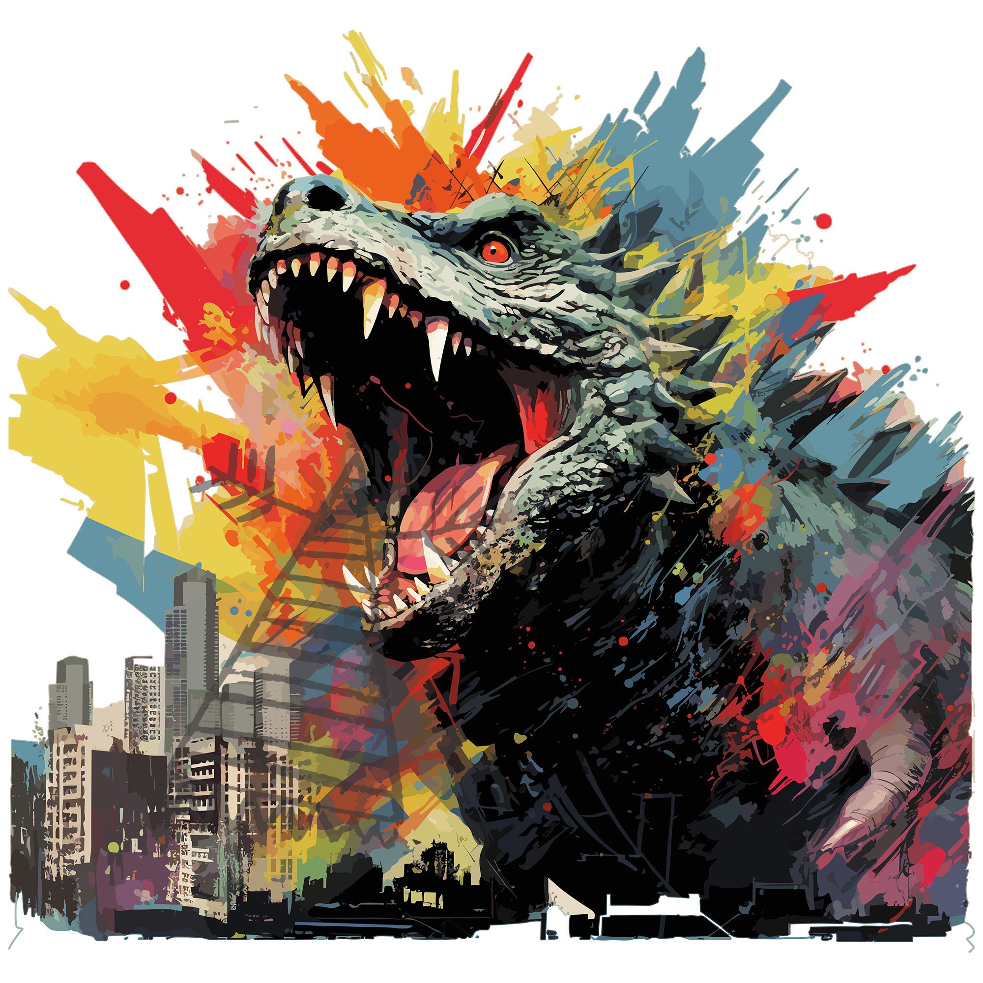 Godzilla SVG PNG, PSD Digital File High-quality Artwork for Crafts and ...