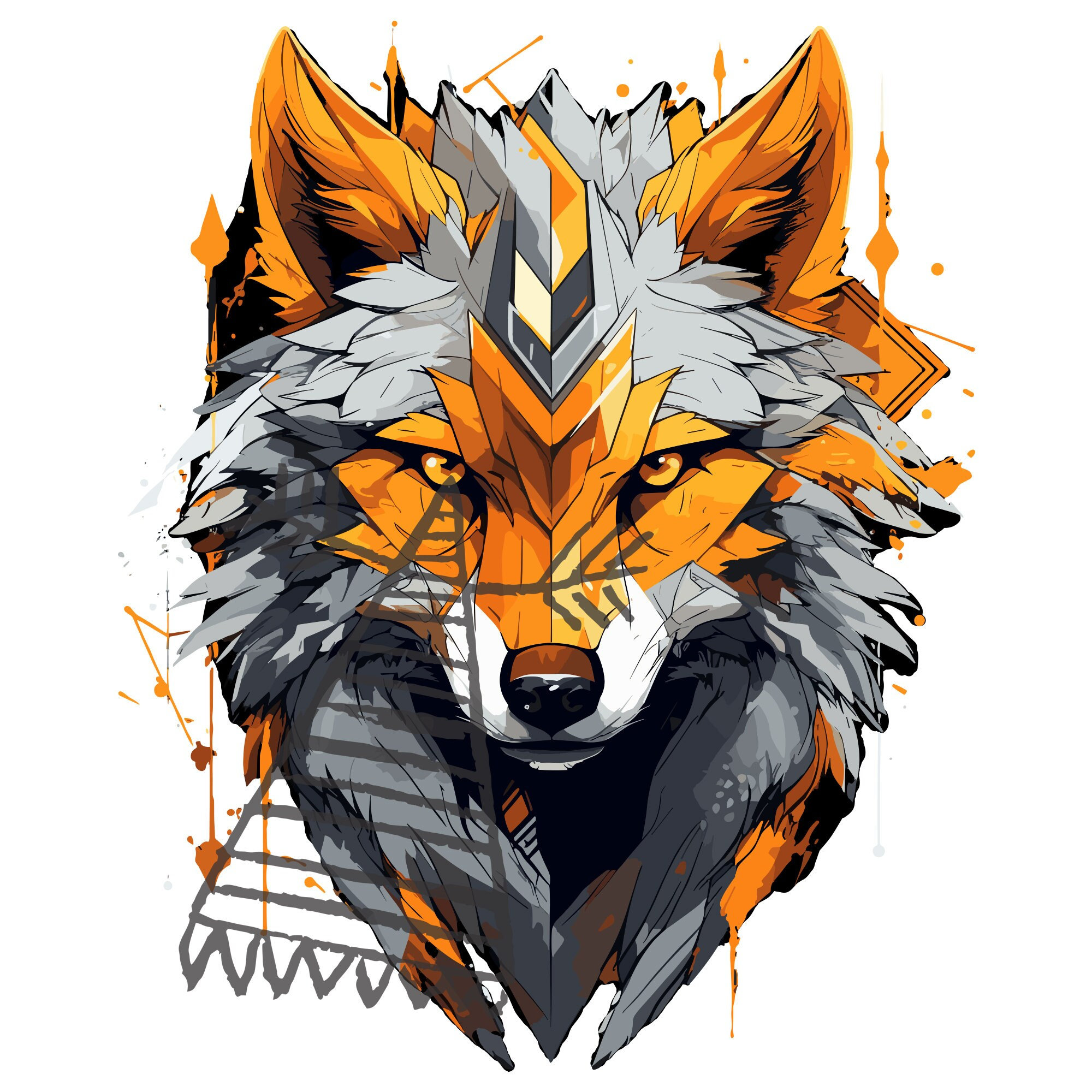 Strong Wolf PNG | Wolf Head SVG, PSD Digital File | | High-quality ...