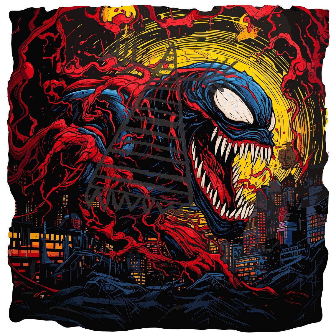 Venom Svg | Marvel PNG, PSD Digital File | High-quality Artwork for ...