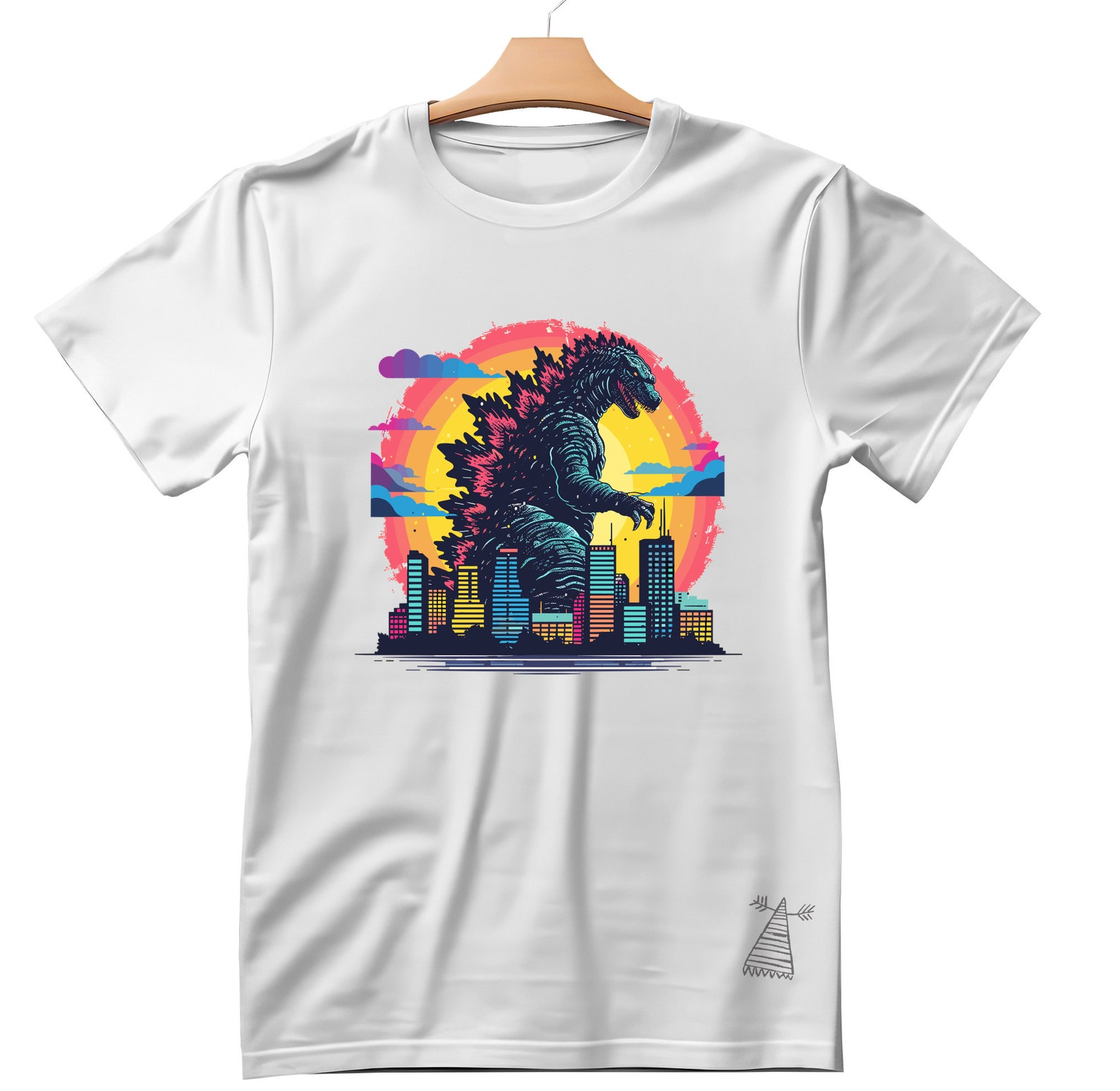 Godzilla Attack Digital Art | SVG, PNG, PSD File - Etsy