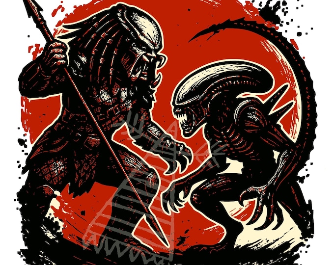 Alien Digital Files Super Predator svg Alien svg Plotterdatei Art ...