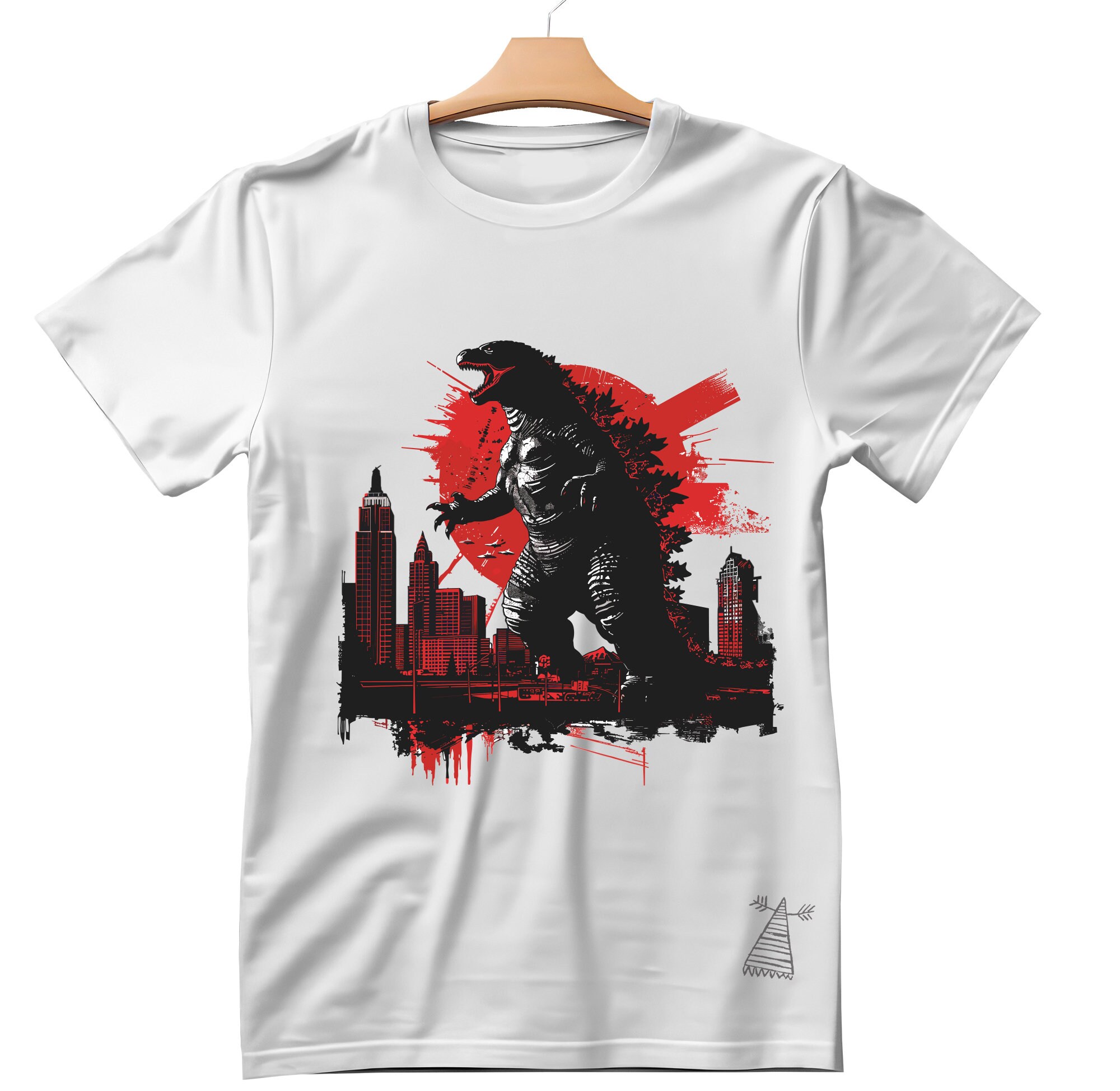 Red Godzilla Attack SVG | PNG, PSD Digital File | High-quality Artwork ...