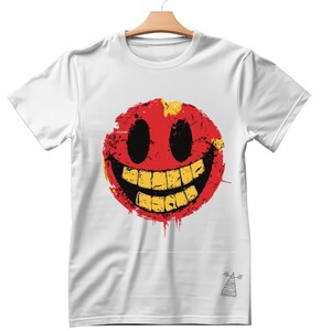 Red Smiley Face SVG | Bold Urban Art PNG, PSD | Winking Emoticon ...