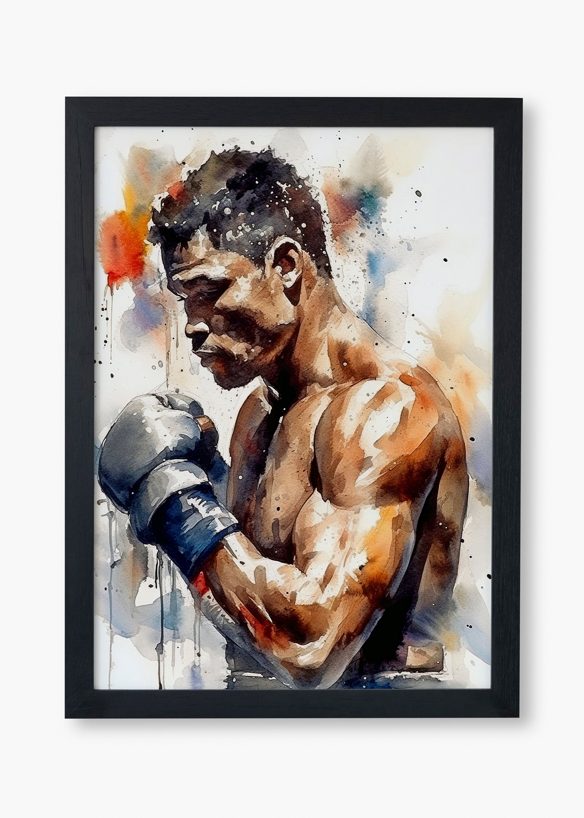 Boxer Watercolour Art Print Boxing Sports Poster Gift for Boxer Digital ...
