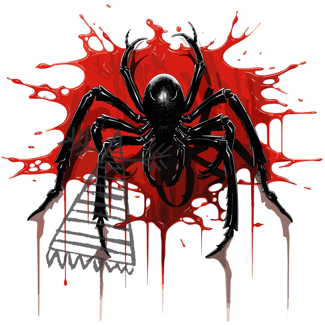 Black Spider Svg Bloody Spider Svg Horror Party Svg - Etsy