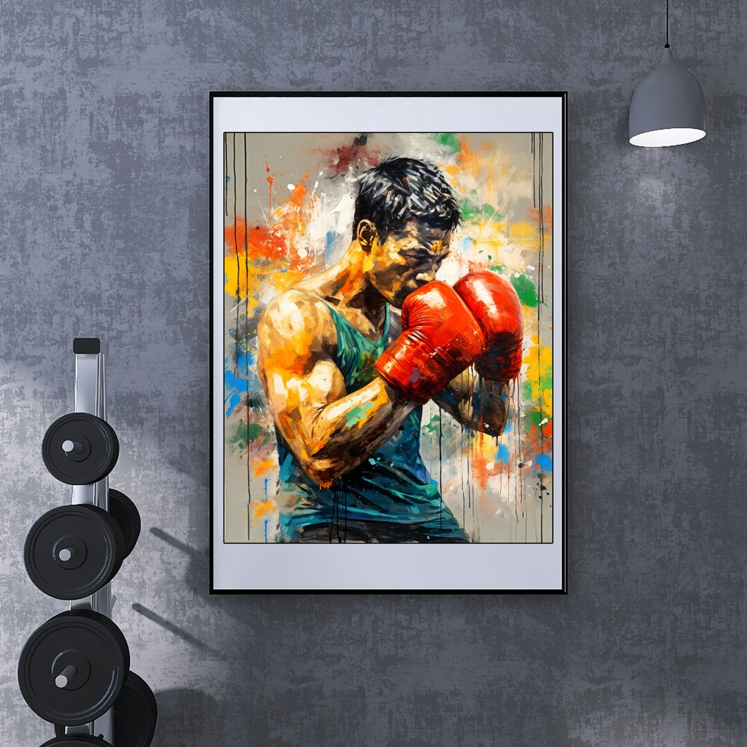 Watercolor Boxing Gloves Art Print: Sports Gym Decor (digital Download ...