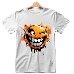 Graffiti Smiley Face Illustration | Urban Art, Winking Emoticon (SVG ...