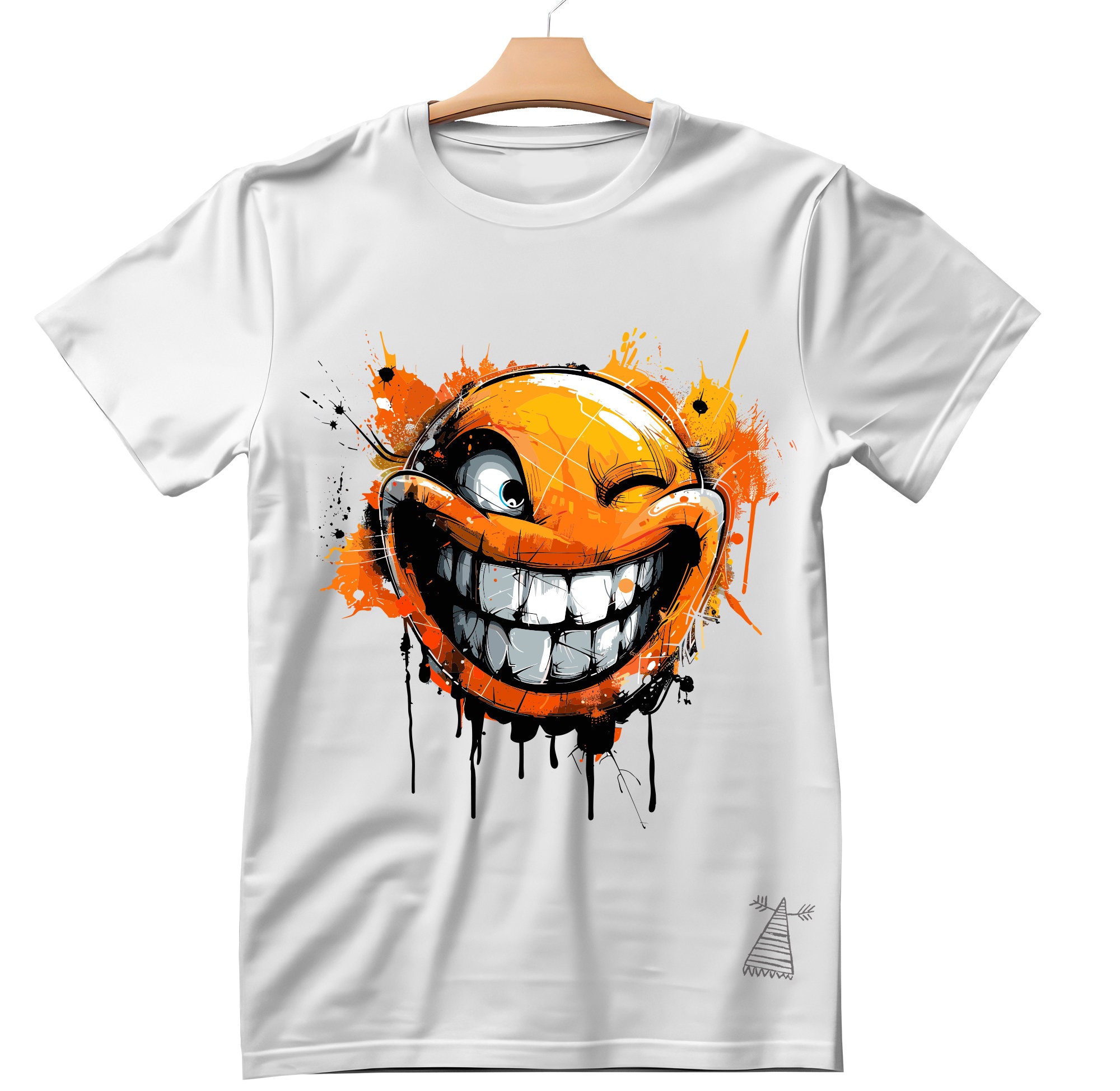 Graffiti Smiley Face Illustration | Urban Art, Winking Emoticon (SVG ...