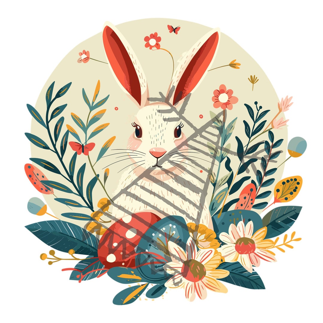 Lucky Easter Bunny SVG | PNG, PSD Digital File | High-quality Artwork for Crafts and Projects - Etsy