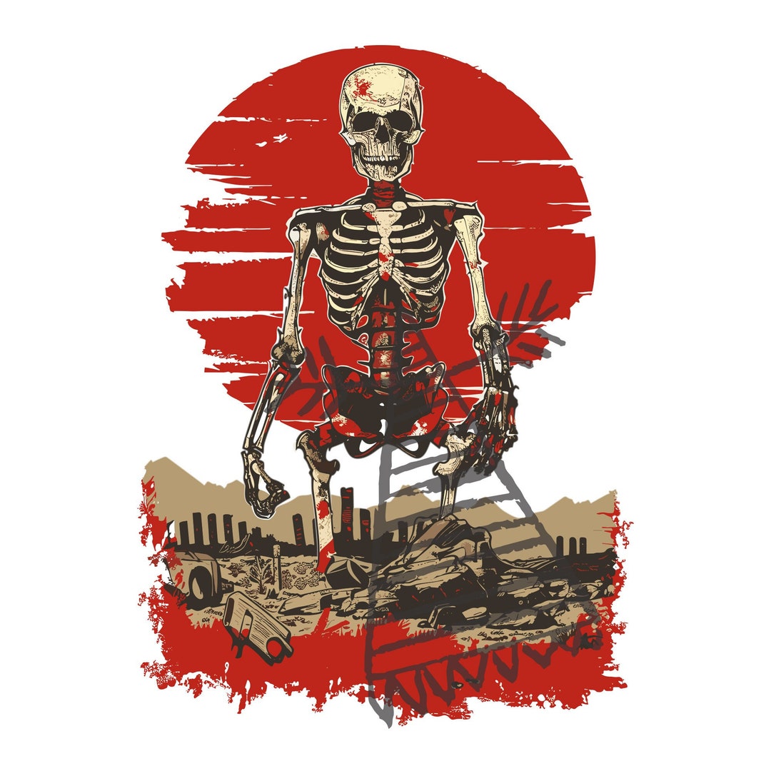 Apocalyptic Skeleton SVG | Dystopian Skull Art PNG, PSD Digital File ...