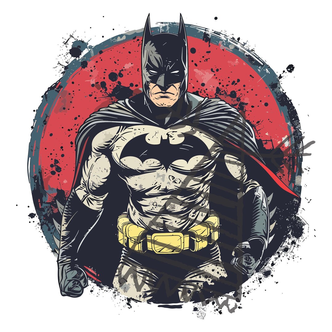 Comics Batman SVG Gotham PNG, PSD Digital File High-quality Artwork for ...