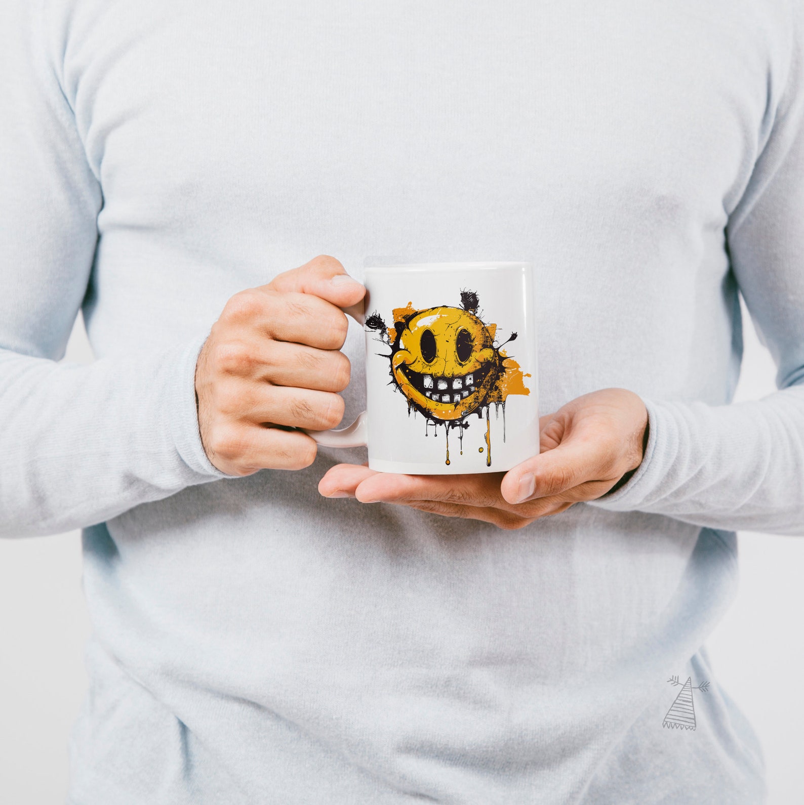 Grunge Smiley Face Illustration: Urban Art Graphic (SVG, PNG, PSD) - Etsy