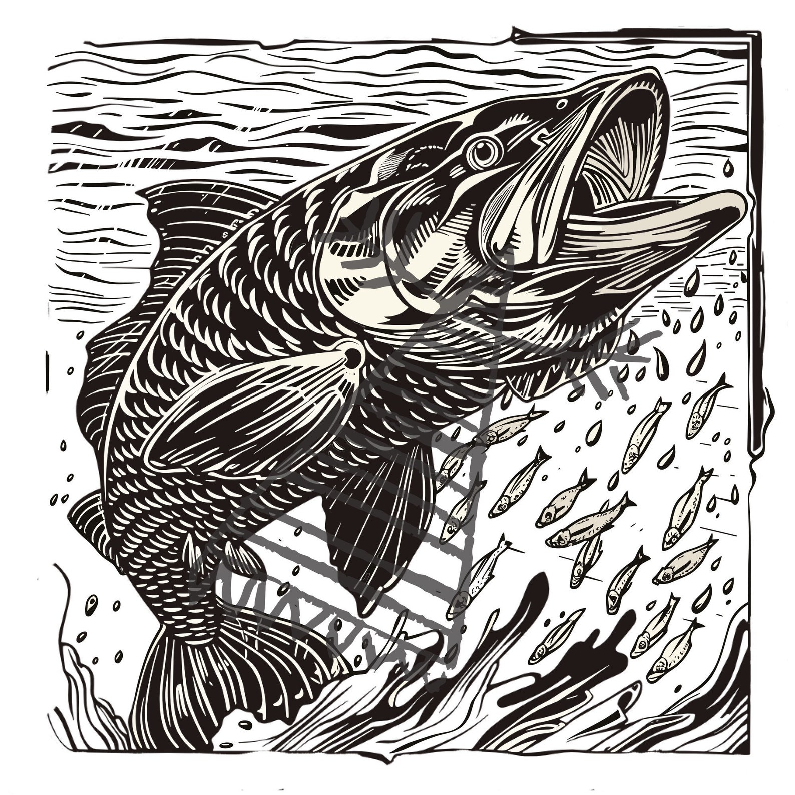 Fishing SVG Fish Design PNG, PSD Digital File High-quality Artwork for ...