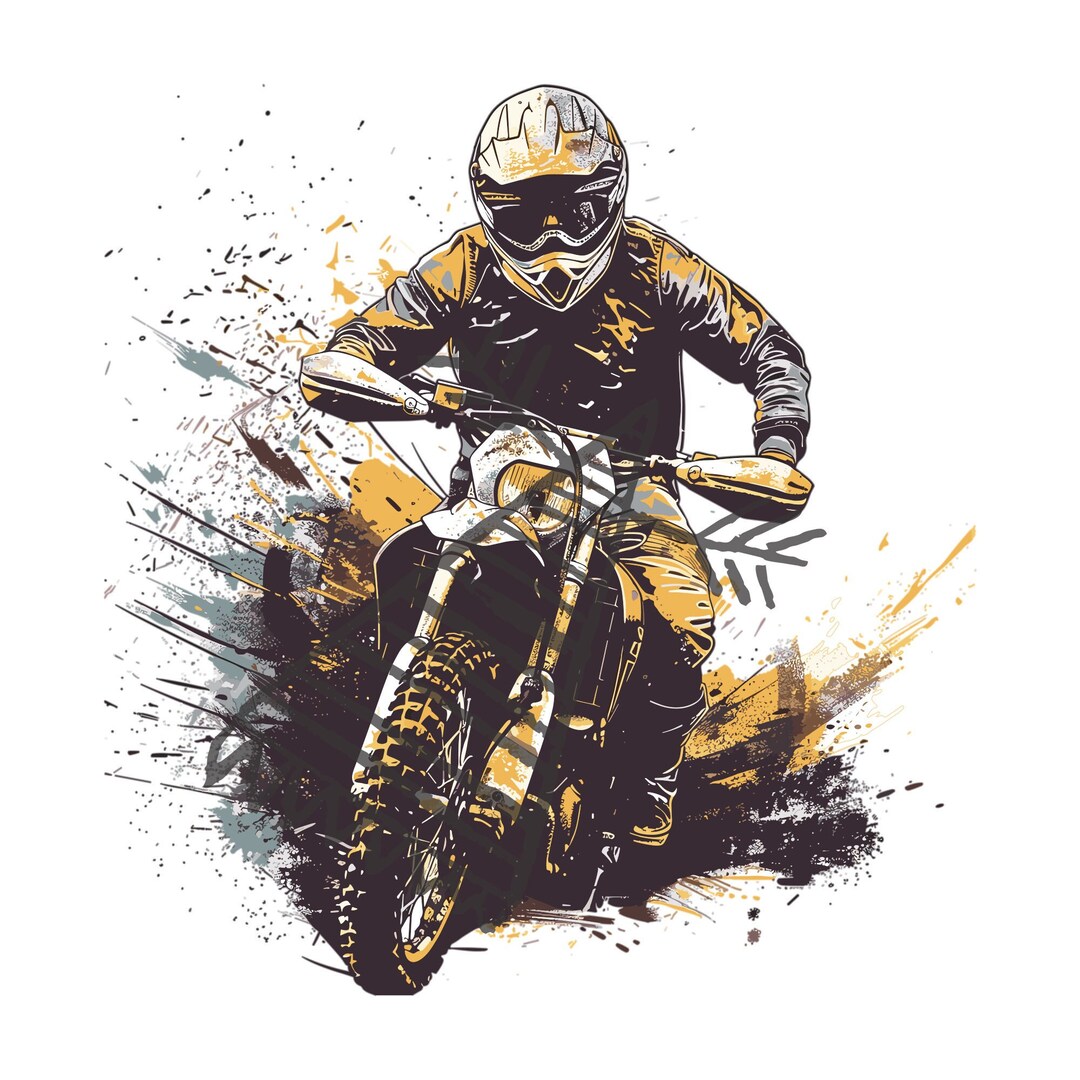 Rider Enduro SVG | Motorcycle Dirtbike PNG, PSD Digital File | High ...