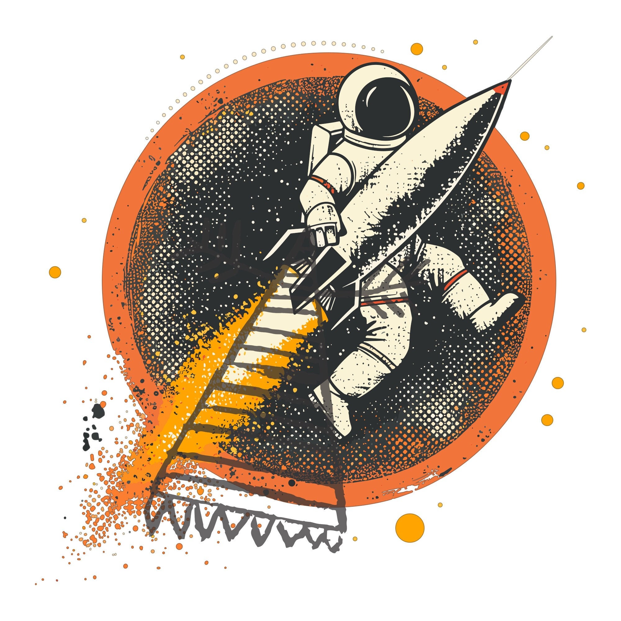 Rocket Astronaut SVG Space Exploration PNG, PSD Digital File High ...