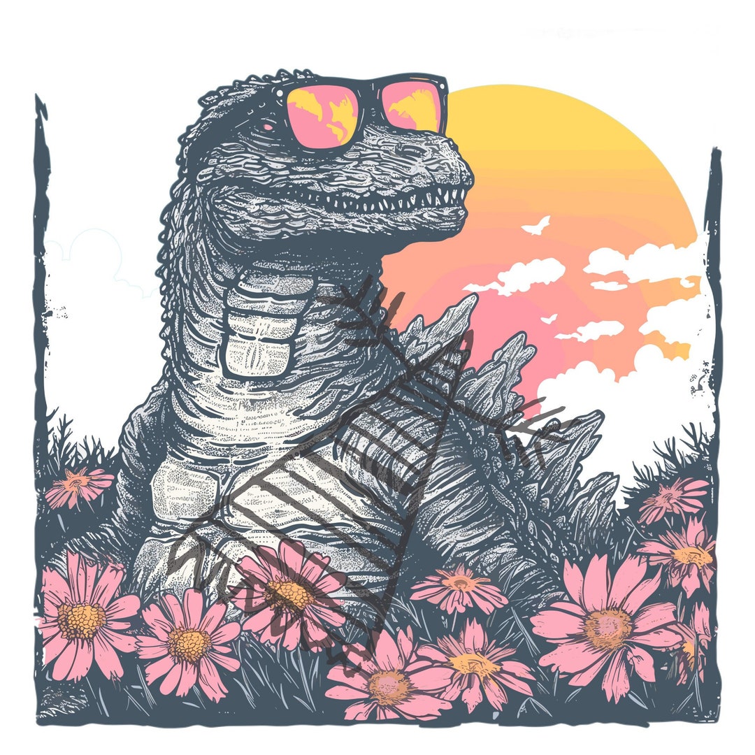 Spring Godzilla Art: Summer Flowers SVG, PNG, PSD (digital File) - Etsy UK